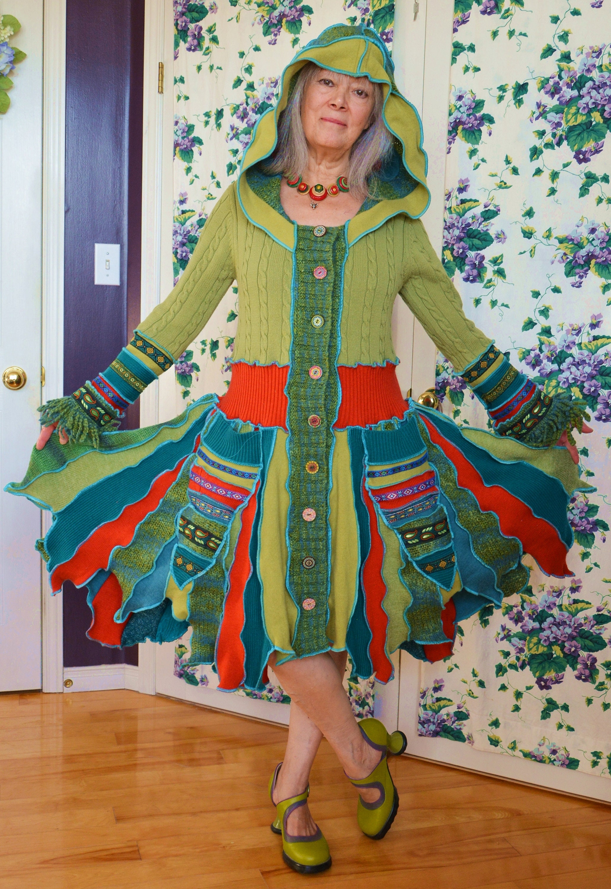 Alchemilla- Katwise Inspired, Upcycled Sweater Coat, One of a Kind - Etsy