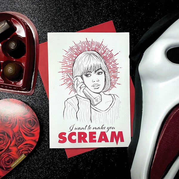 Scream Valentine Card - Etsy