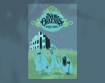 Haunted Mansion Poster Liberty Square Poster Disney Attraction - Etsy