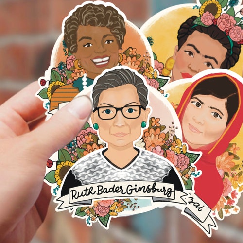 Influential Women Sticker Pack Ruth Bader Ginsburg Feminist - Etsy