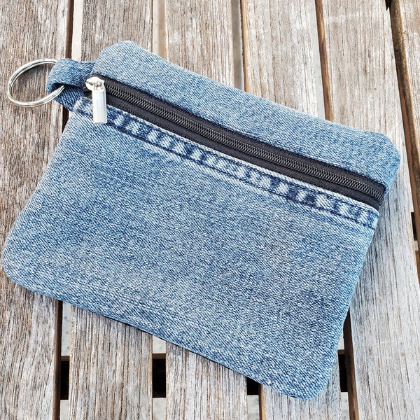 Denim Zipper Pouch - Etsy