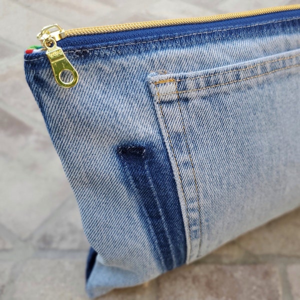 Denim Pouch - Etsy