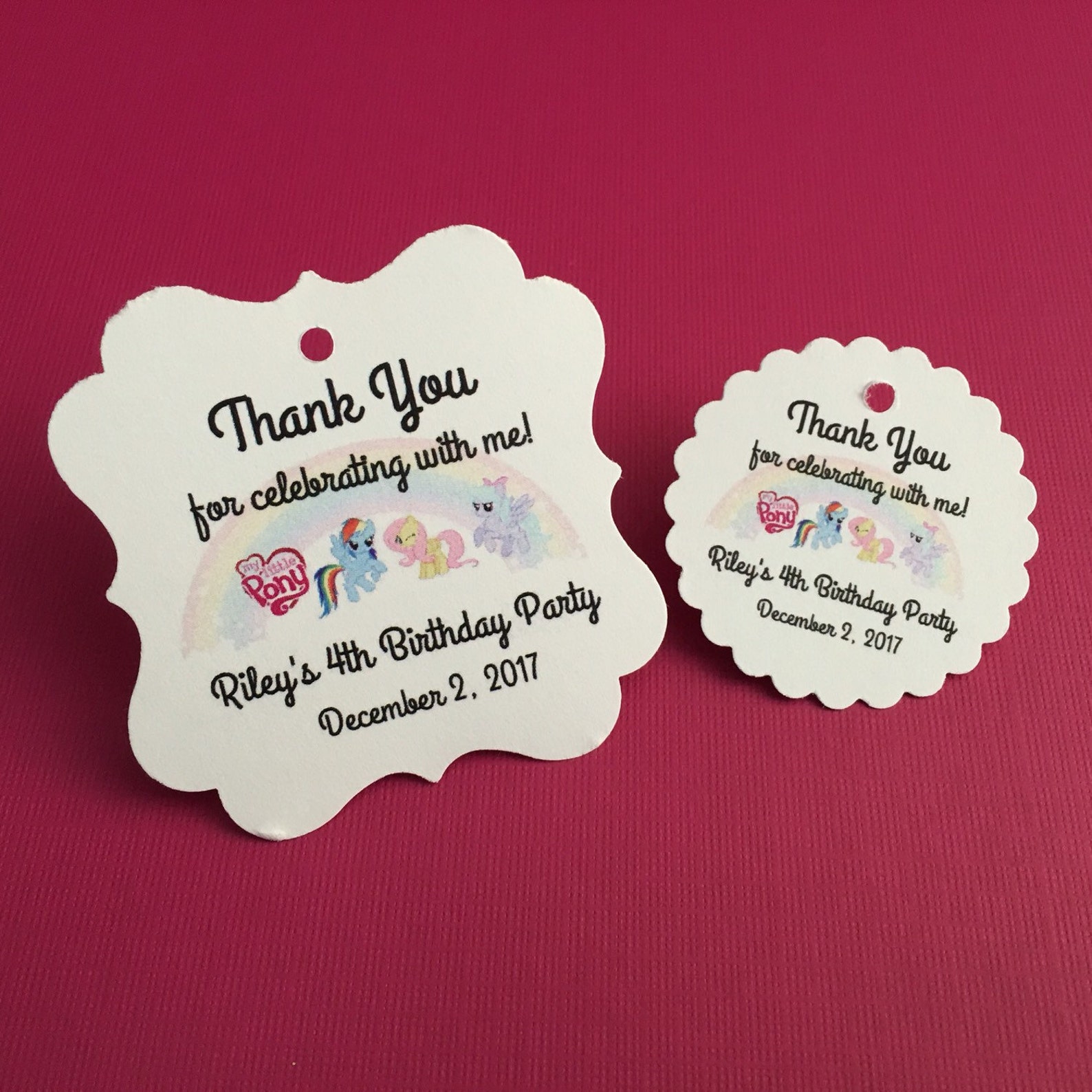 My Little Pony Favor Tags, Birthday Party Favors, My Little Pony ...