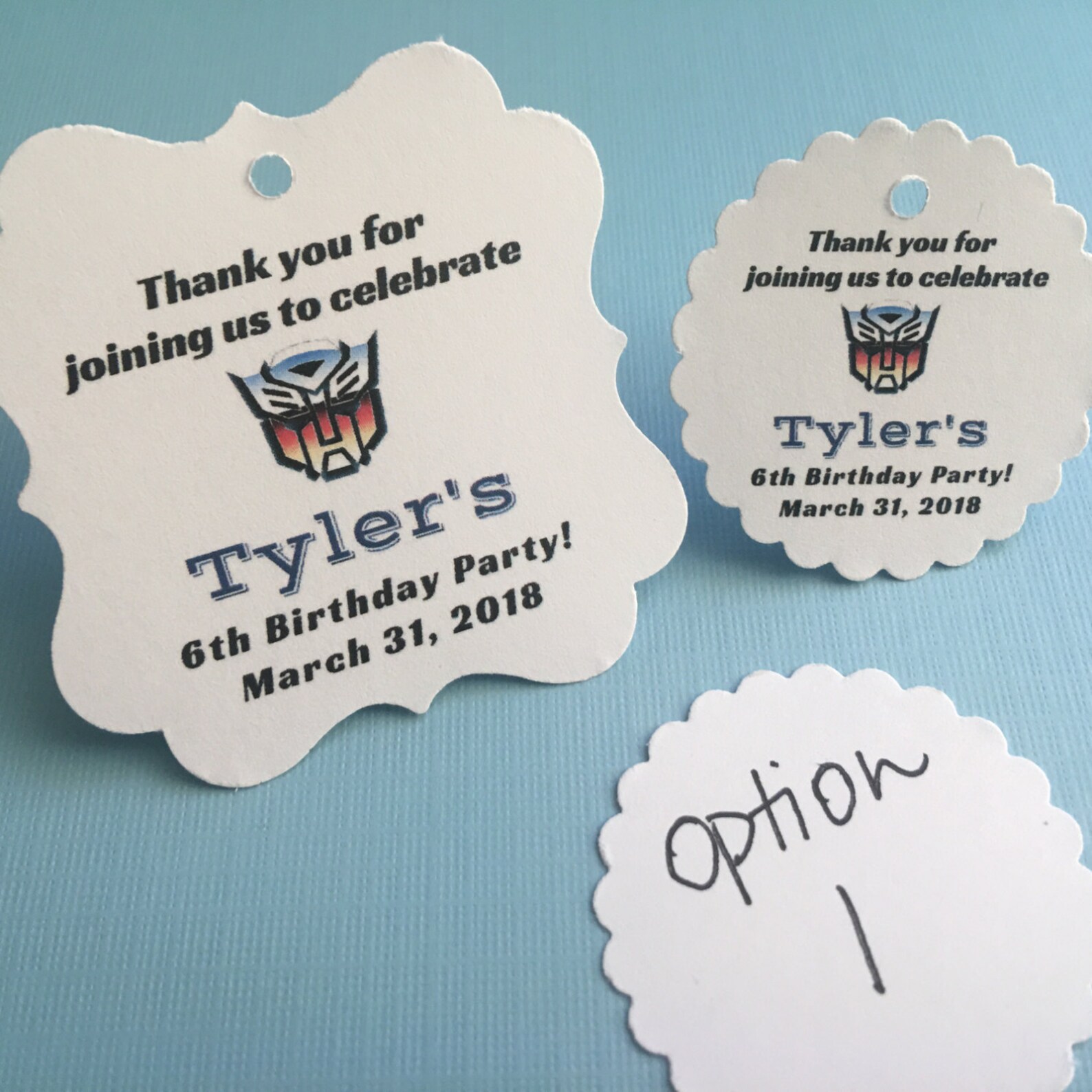 Transformers Favor Tags Birthday Party Favors Transformers - Etsy