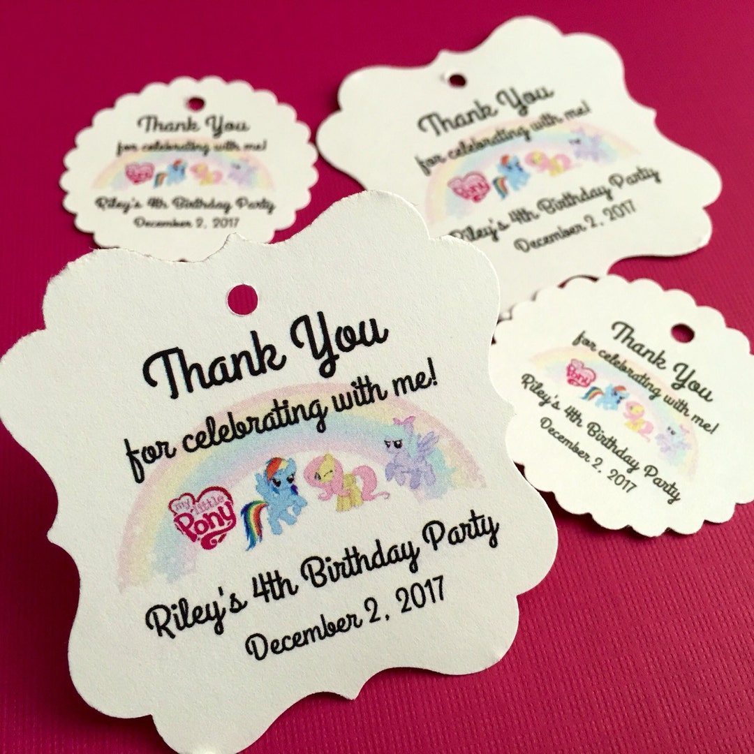 My Little Pony Favor Tags, Birthday Party Favors, My Little Pony ...