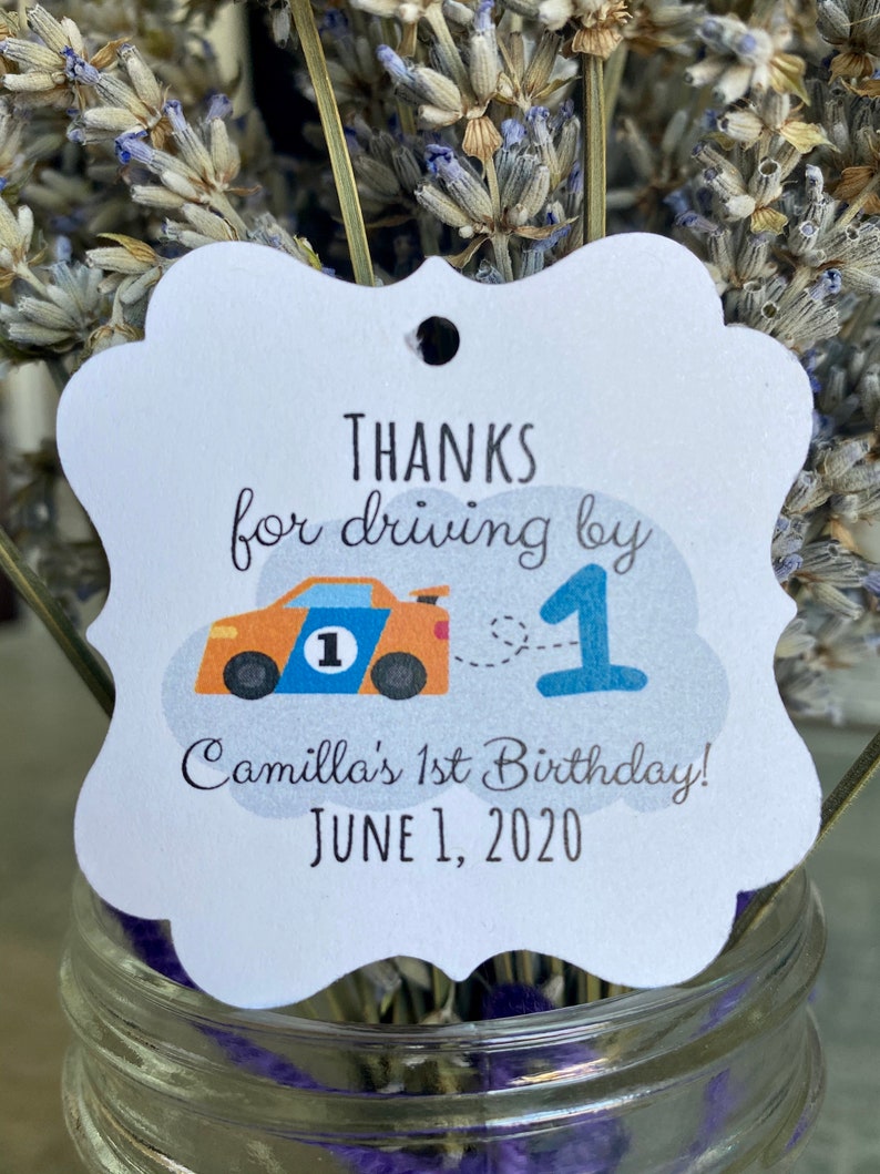 Birthday Parade Favor Tags, Girl Car Themed Birthday, Drive by Birthday ...