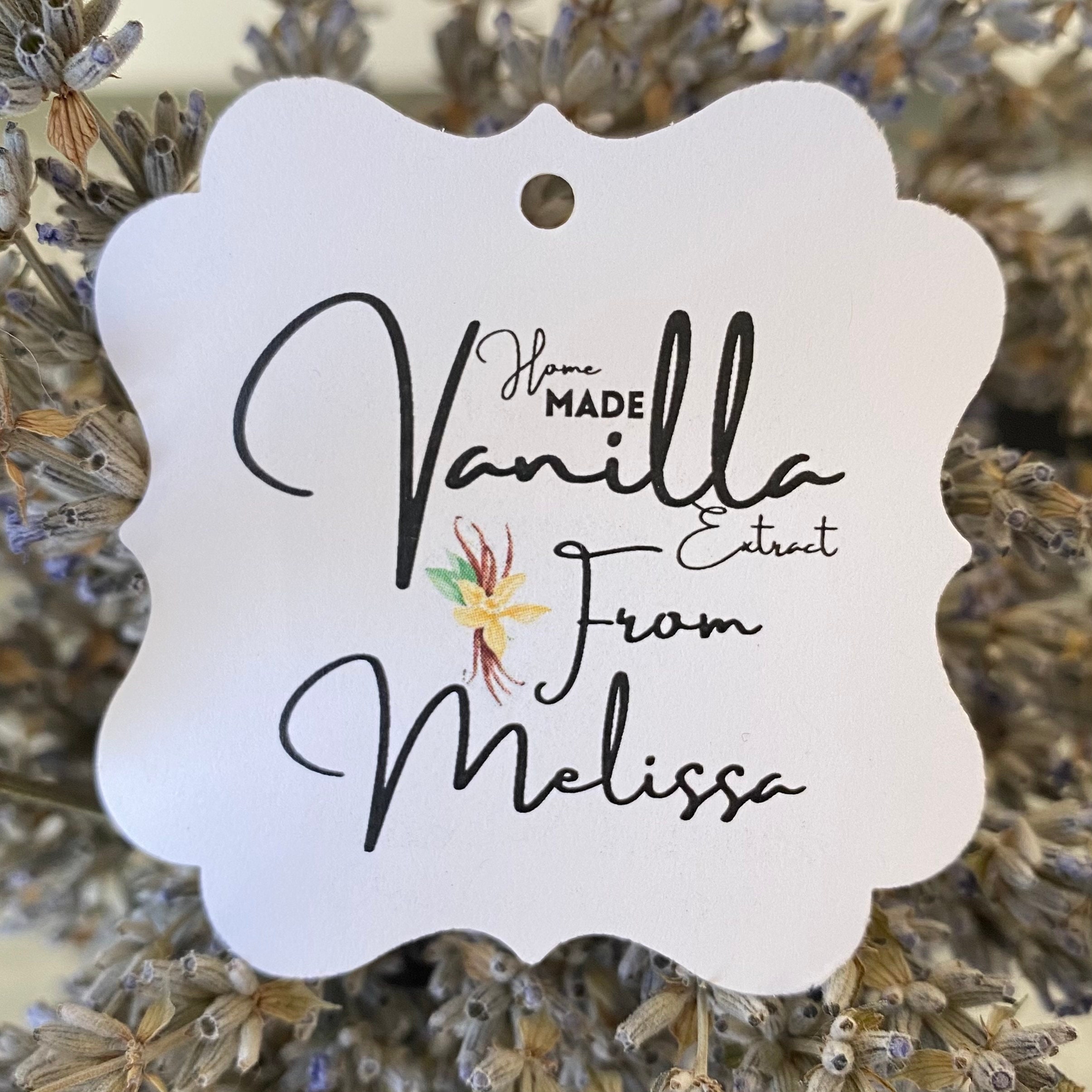 Homemade Vanilla Extract Homemade Holiday Gift Tag Vanilla - Etsy
