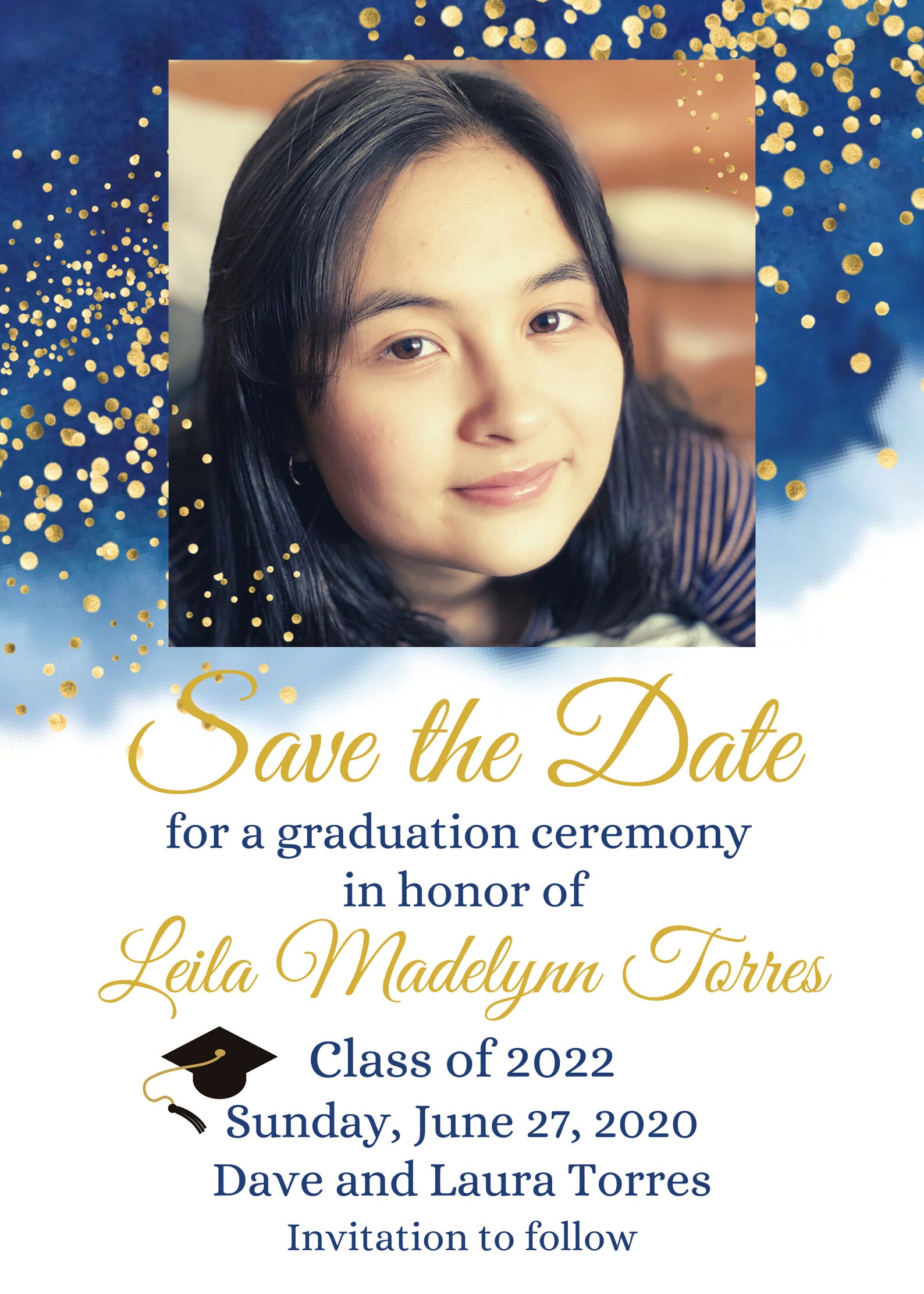 Save the Date Digital Invitation Save the Date Graduation - Etsy