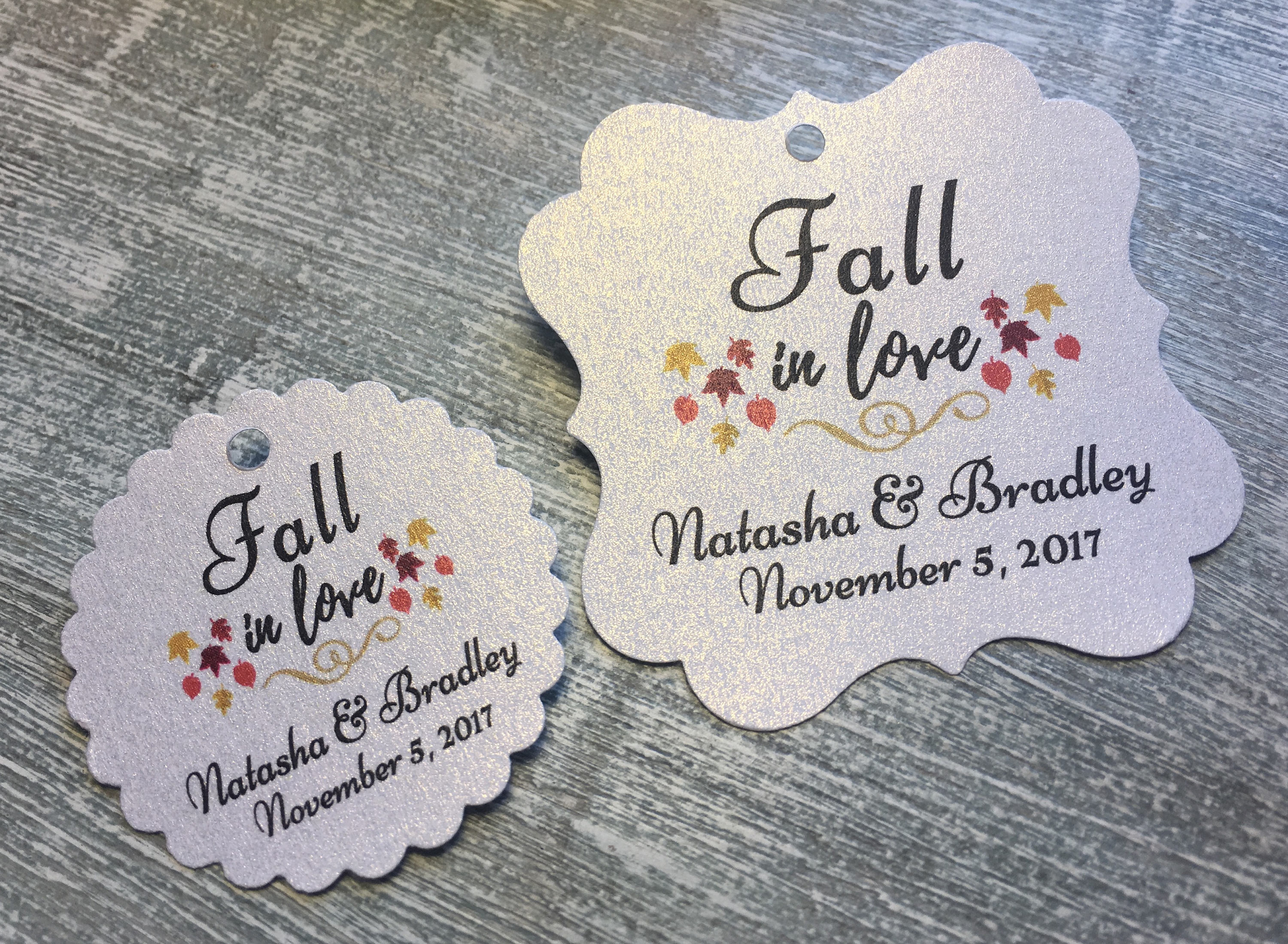 Fall in Love wedding favor tag bridal shower tag country | Etsy