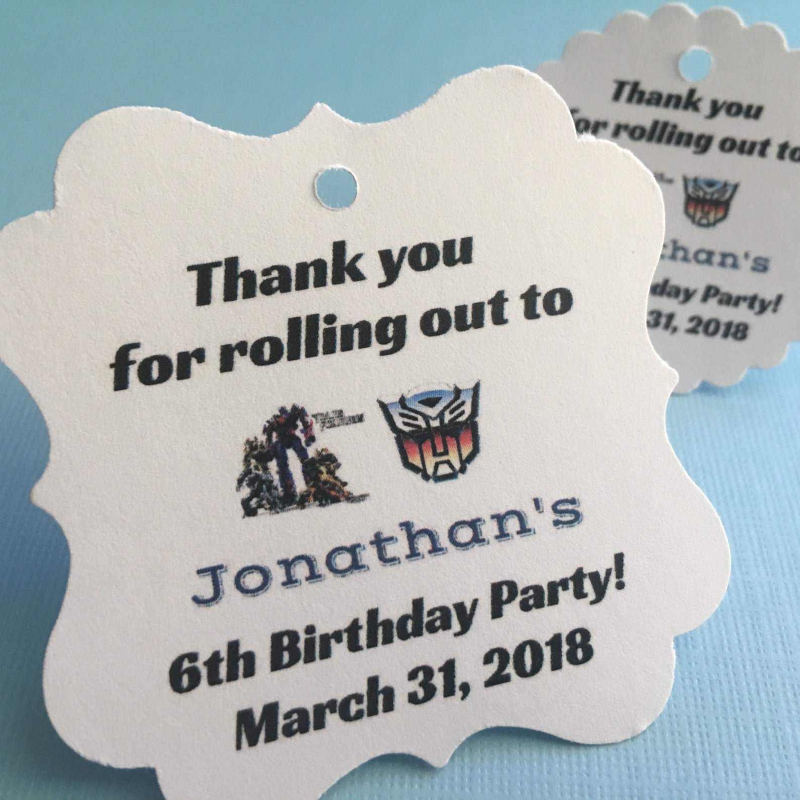 Transformers Favor Tags Birthday Party Favors Transformers - Etsy