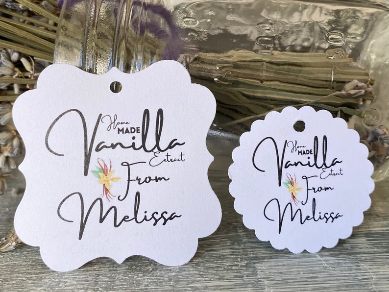 Homemade Vanilla Extract Homemade Holiday Gift Tag Vanilla - Etsy