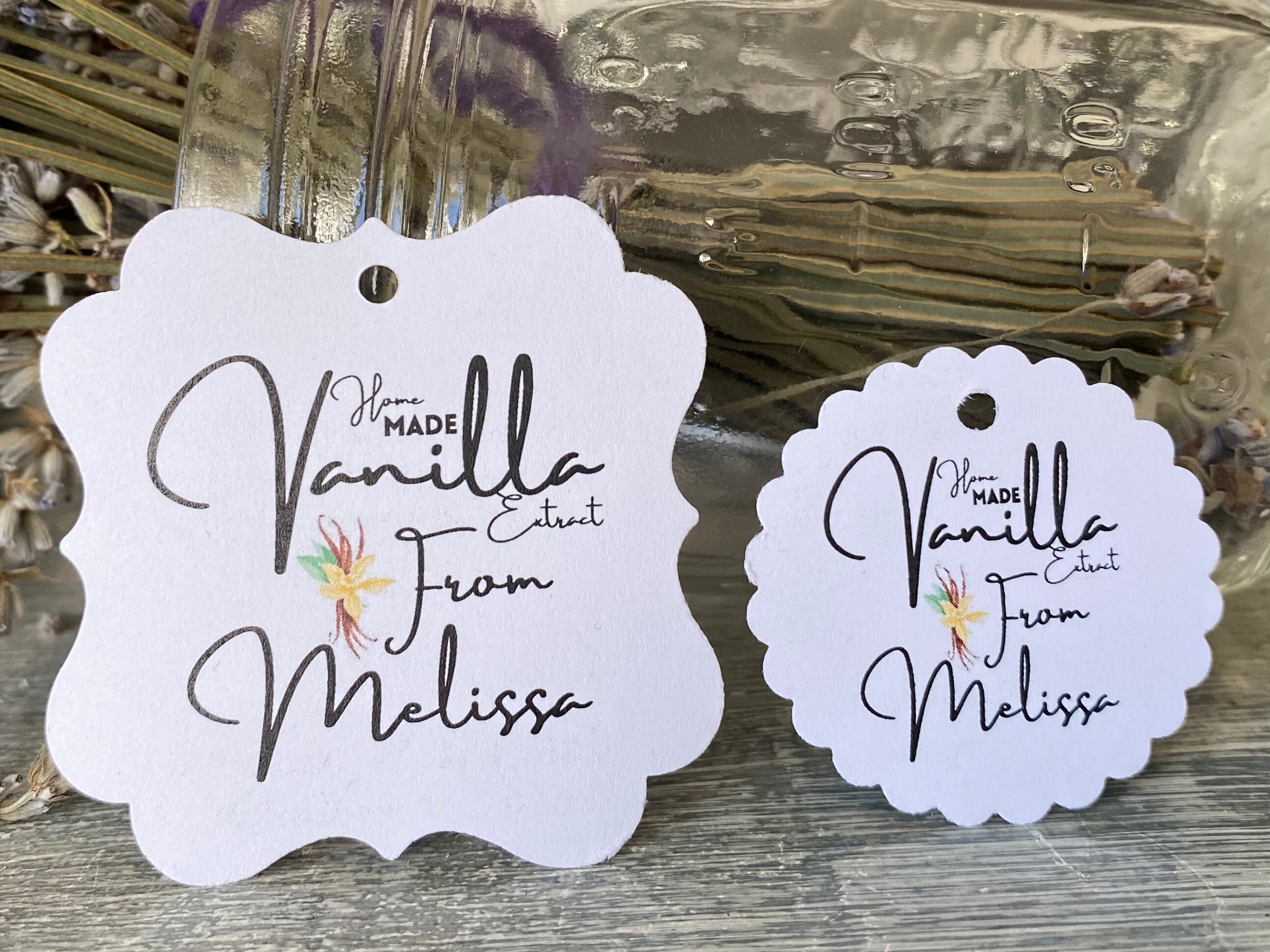 Homemade Vanilla Extract Homemade Holiday Gift Tag Vanilla - Etsy