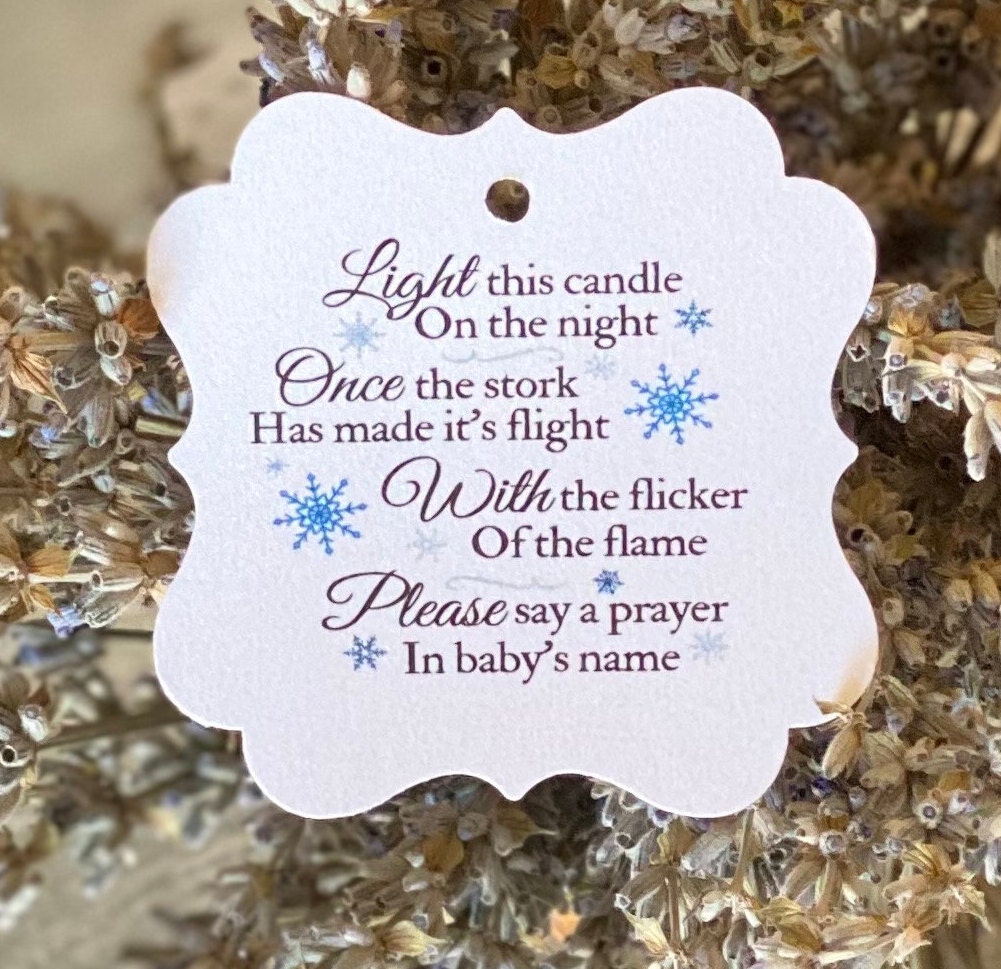 Winter Snowflake Baby Shower 2 Square Card Stock Favor - Etsy