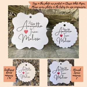 Homemade Amaretto Homemade Holiday Gift Tag Amaretto Liquor Tag ...