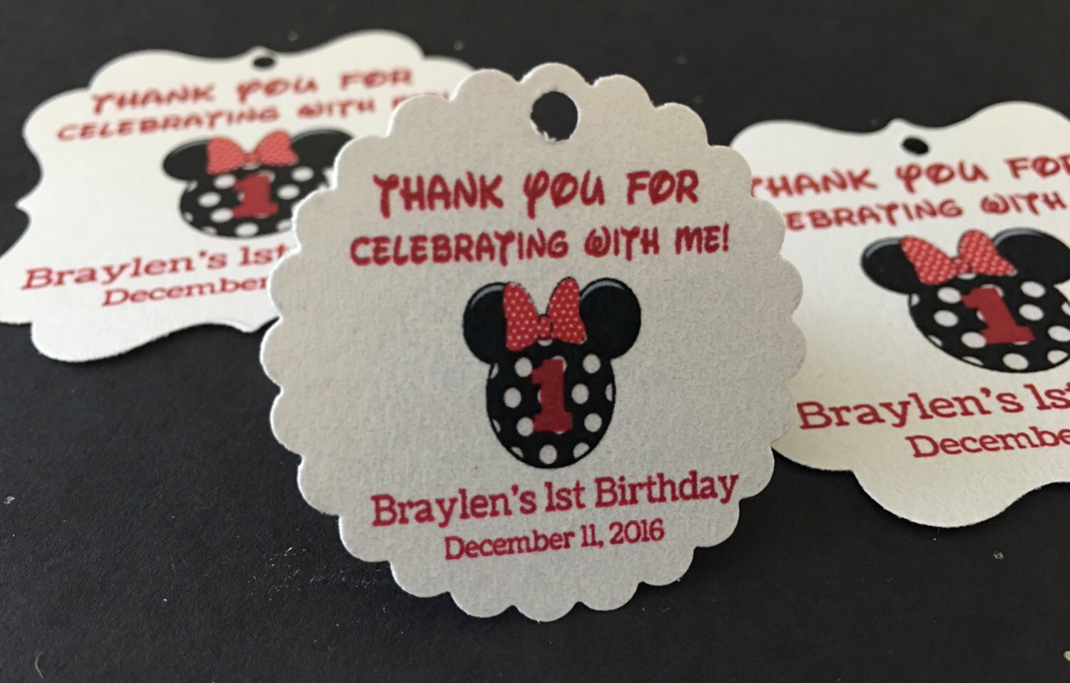 Mickey Mouse Birthday Favor Tags Minnie Mouse Birthday - Etsy