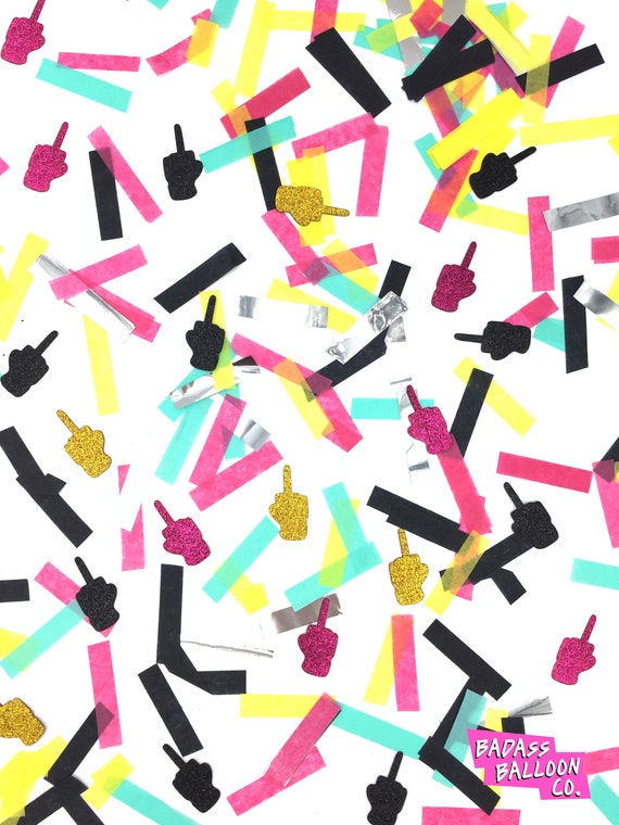 Badass Confetti: Middle Finger in the Air | Etsy