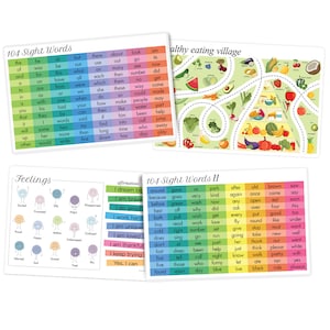 Kids Placemat Preschool Kindergarten Learning Alphabet, Learning Sight ...