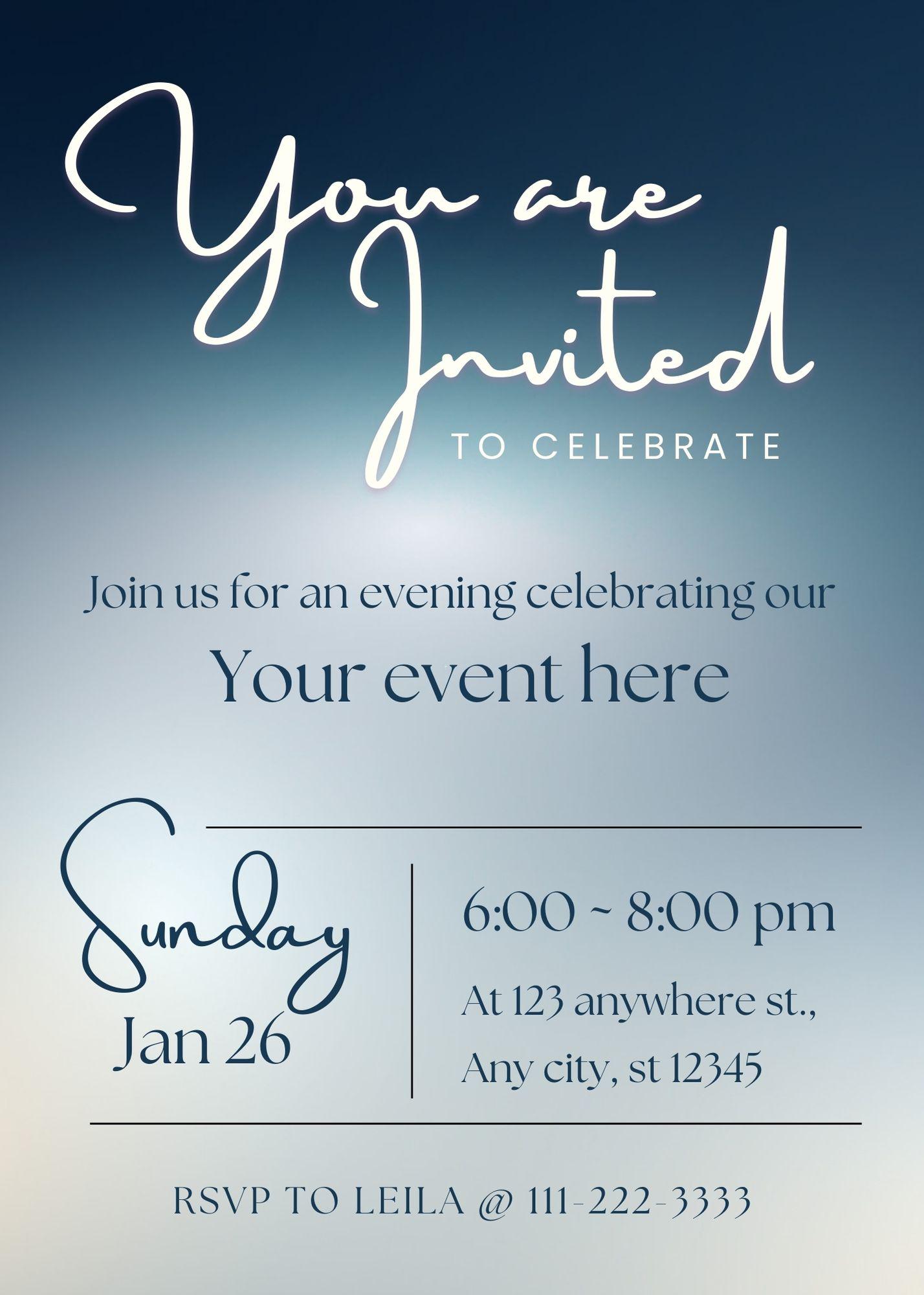 Modern Business Invitation Canva Template, Grand Opening Invitation ...