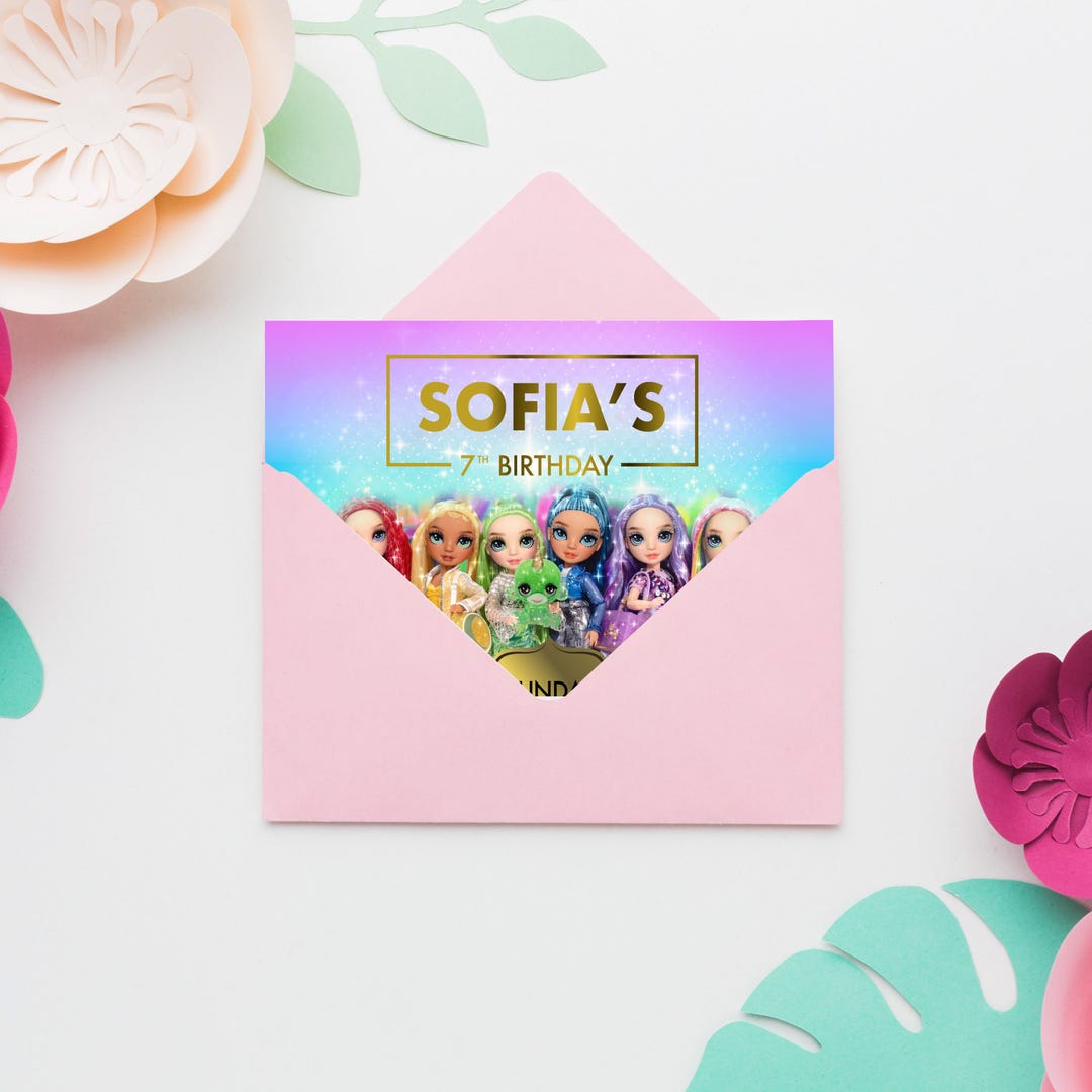 Rainbow High Invitation Girls Birthday Party Personalized Printable ...