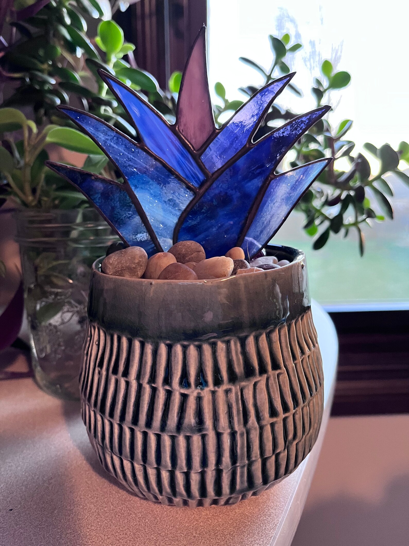 Purple Agave Stained Glass - Etsy
