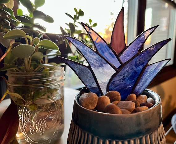 Purple Agave Stained Glass - Etsy