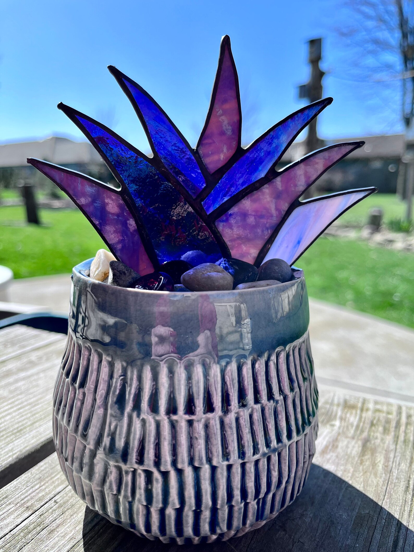 Purple Agave Stained Glass - Etsy