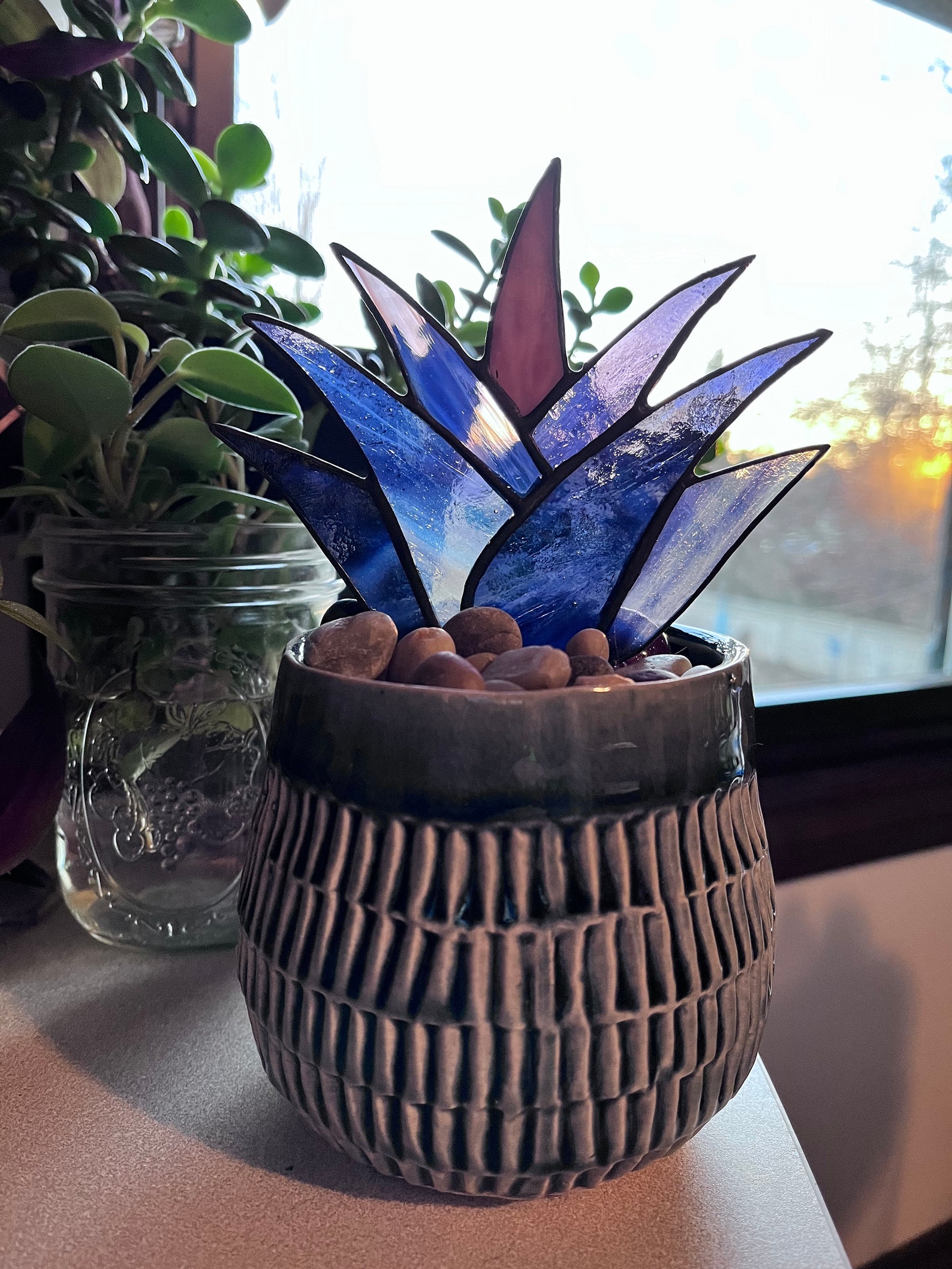 Purple Agave Stained Glass - Etsy