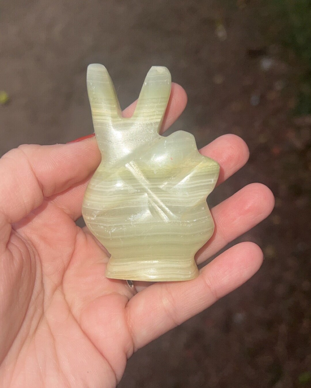 Green Onyx Peace Sign - Etsy