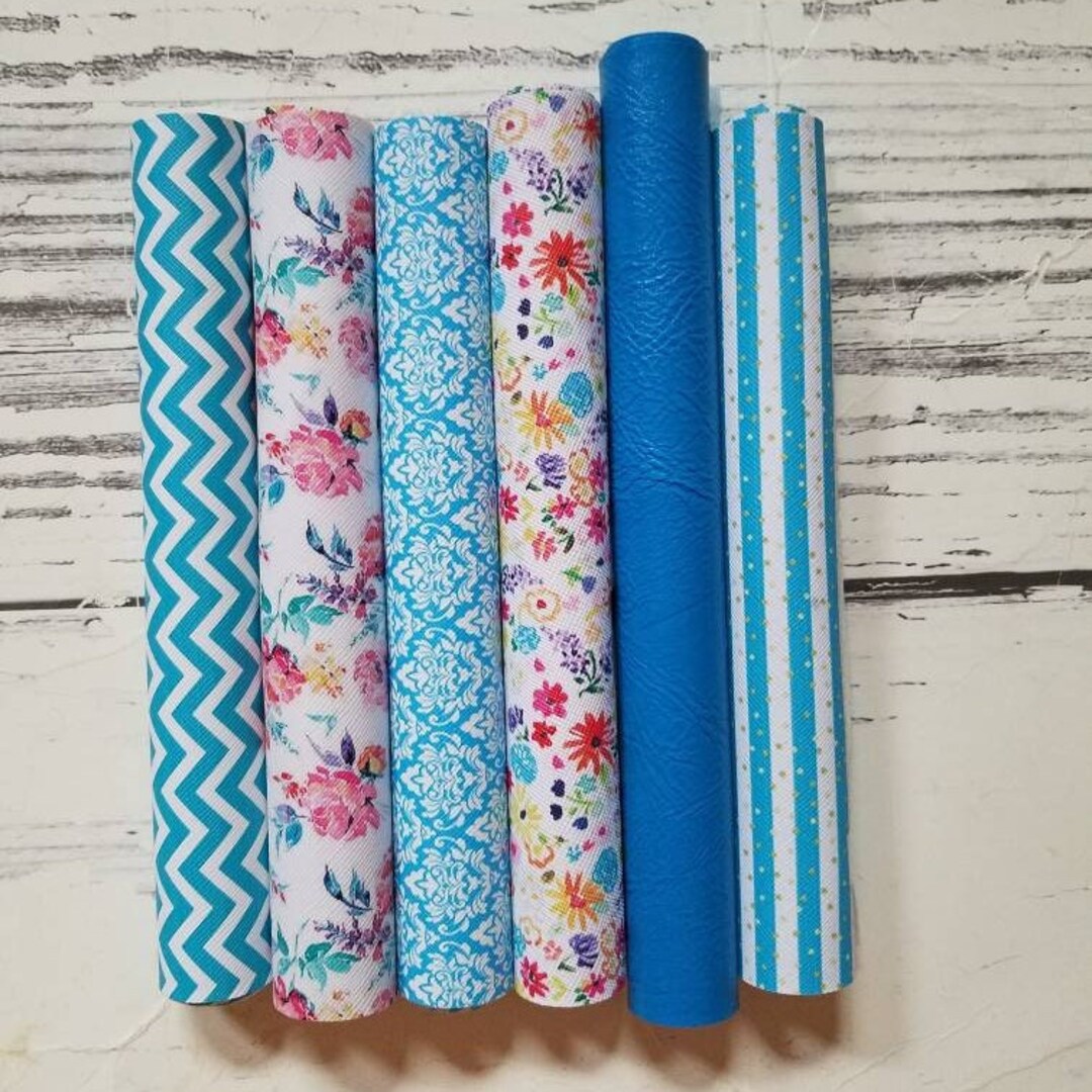 Faux Leather Bundle of 6 Fake Leather Sheets to Make Earrings Hair Bows ...