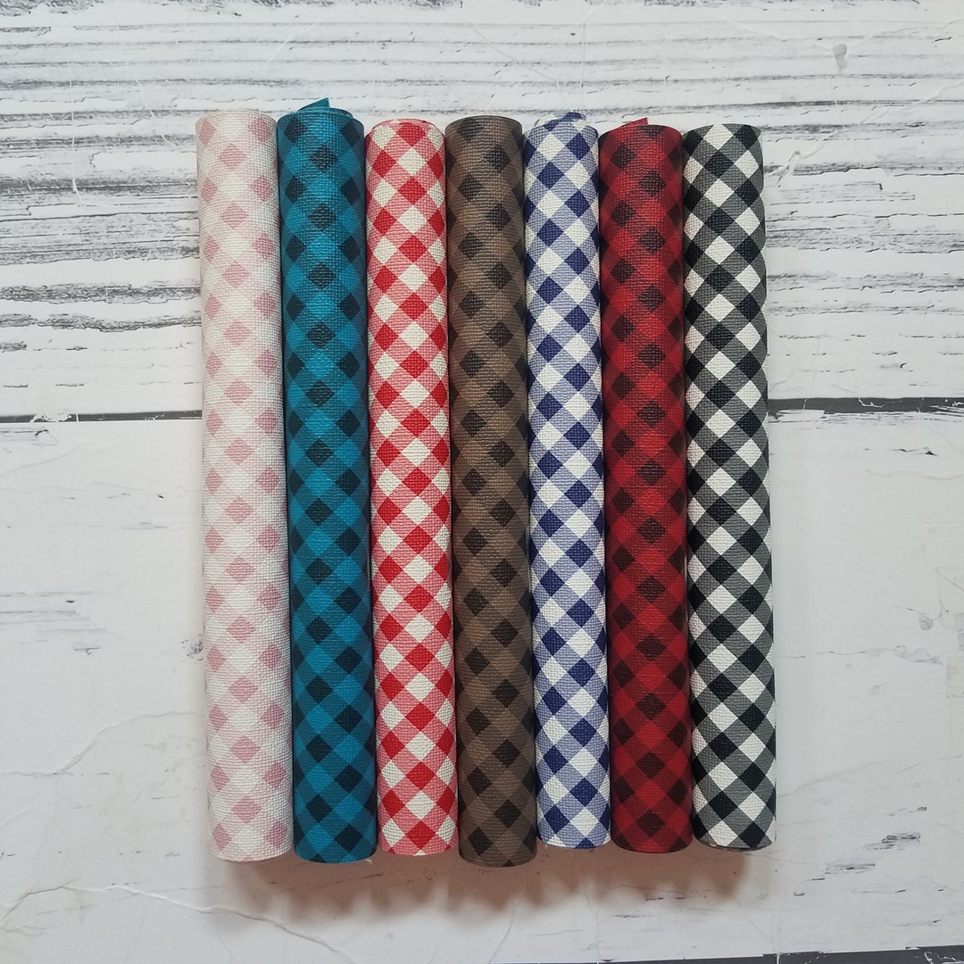 Faux Leather Sheets Pattern Checkered 8x11 Fake Leather to Make ...