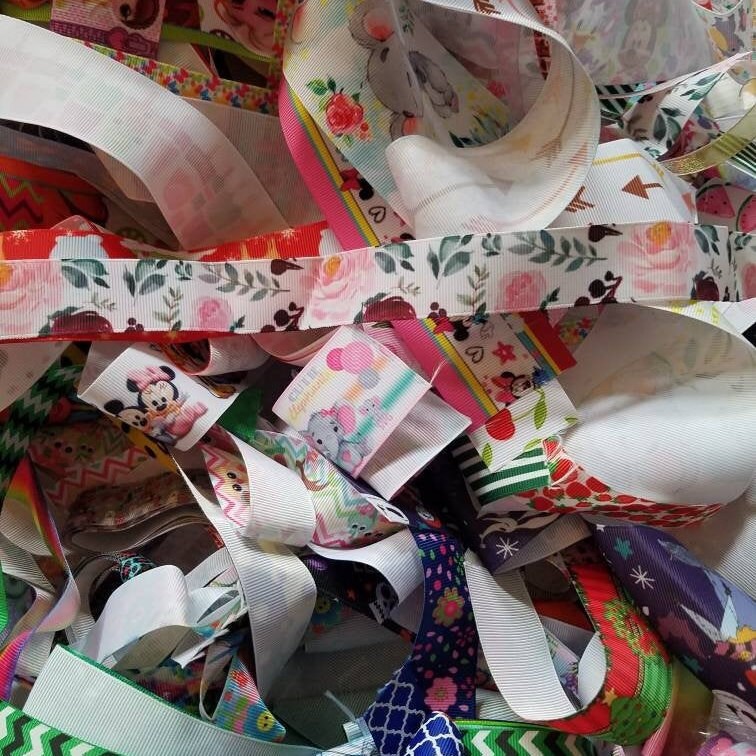 RIBBON MIX Ribbon Bundle 1.5 lb Variety Scraps Grab Bag hair | Etsy