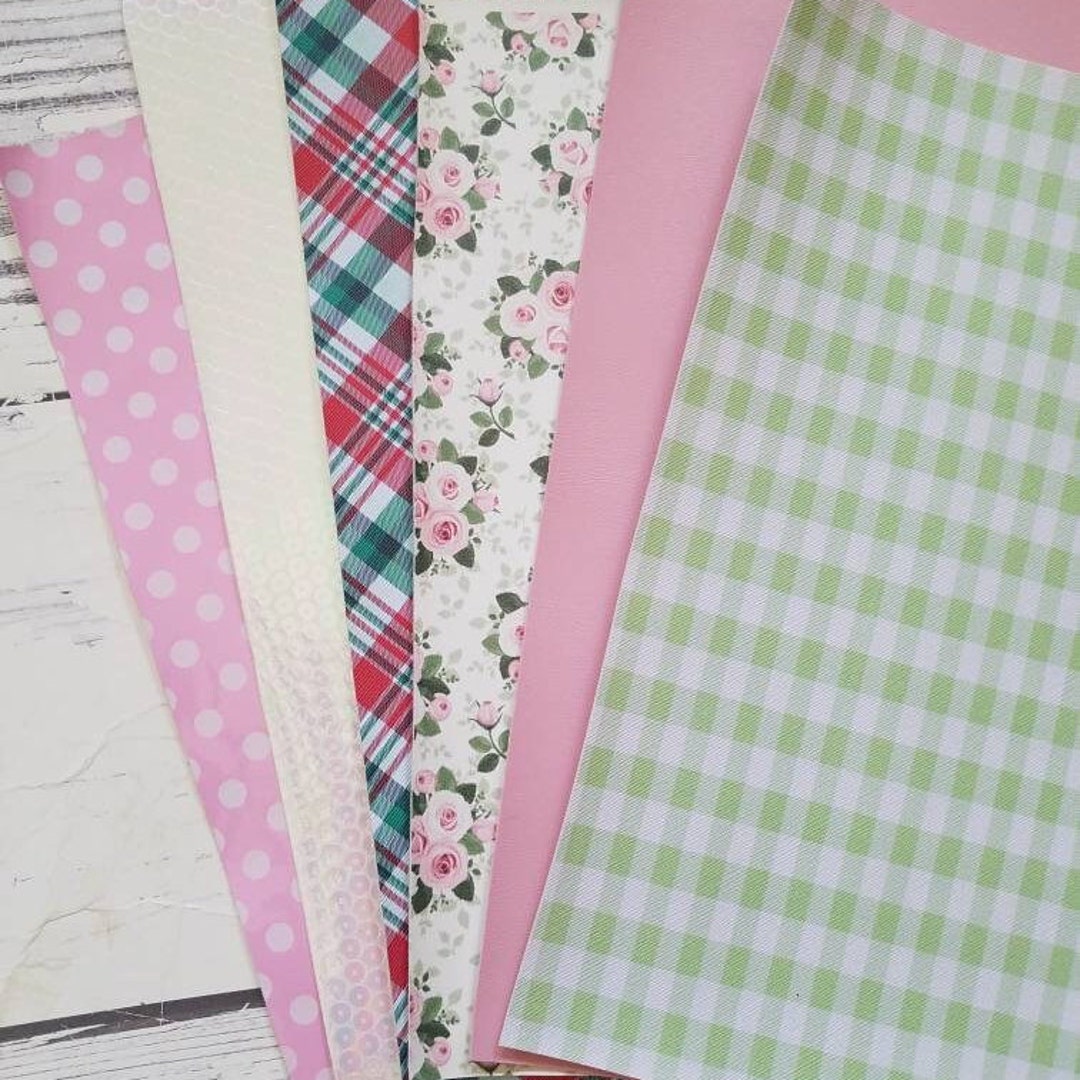 Fake Leather Bundle of 6 Pattern Faux Leather Sheets to Make Earrings ...