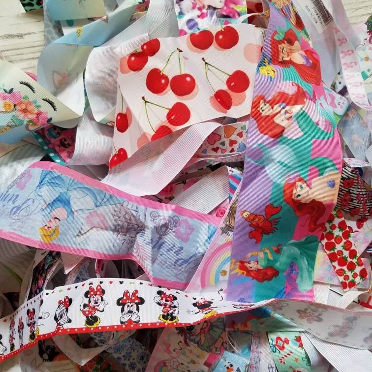 RIBBON MIX Ribbon Bundle 1.5 lb Variety Scraps Grab Bag hair | Etsy