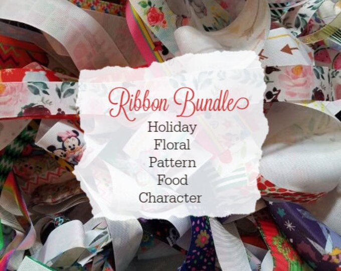 RIBBON MIX Ribbon Bundle 1.5 Lb Variety Scraps Grab Bag Hair Bow ...