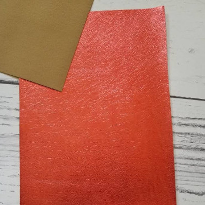 Faux Leather Sheets Mustard Brick Red Fake Leather to Make | Etsy