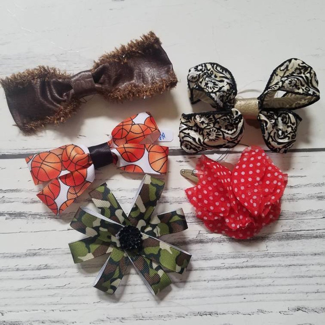 Hair Bows Clearance Cheap Faux Leather FOE Headband Ribbon Bows Variety ...