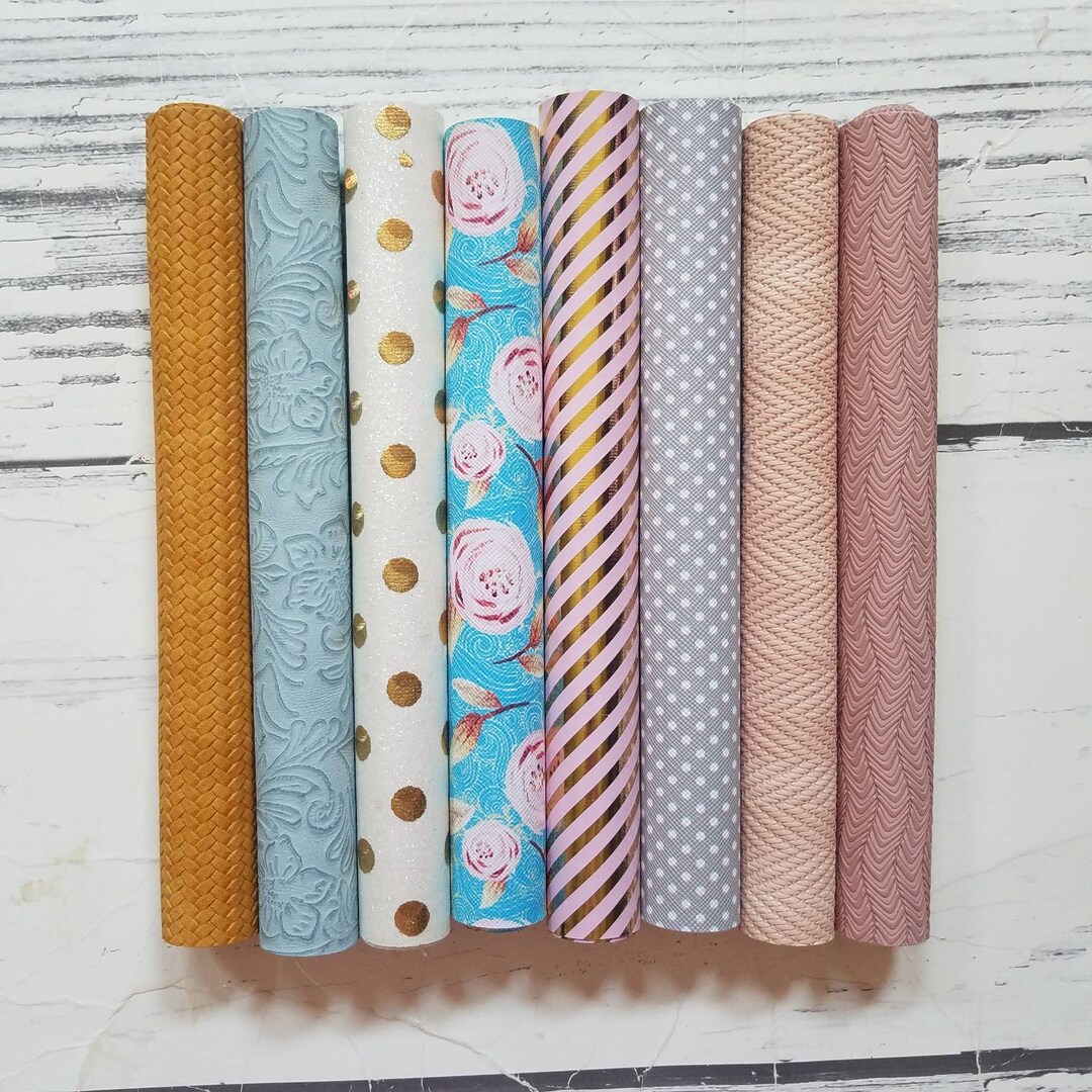 Faux Leather Sheets Pattern Fake Leather to Make Earrings Hair Bows Die ...