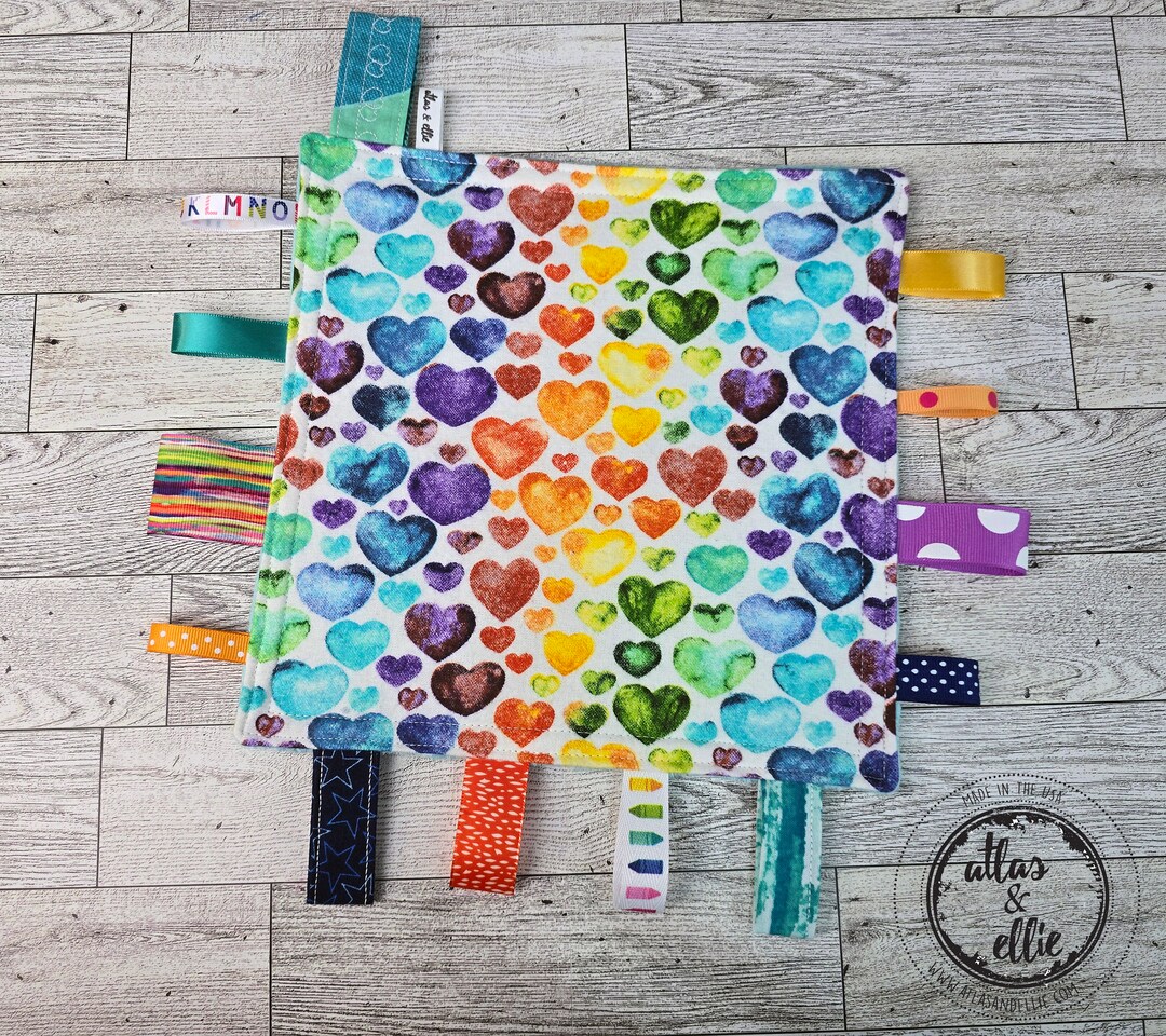 Heart Crinkle Lovey Activity Toy for Any Little Doing Tummy Time Great ...