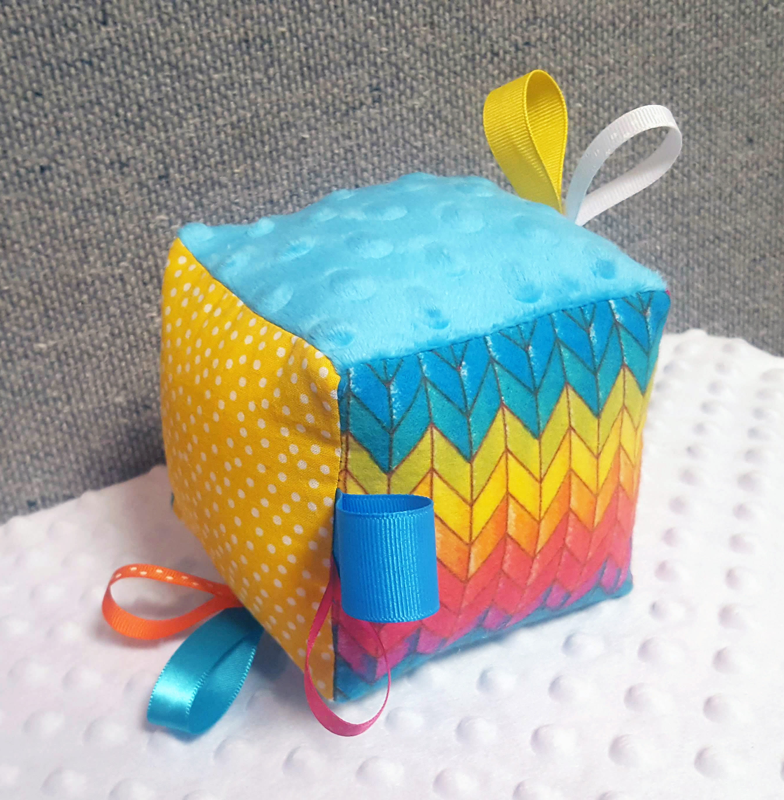 Soft baby block, Sensory baby toy, teething toy, sensory block, baby ...