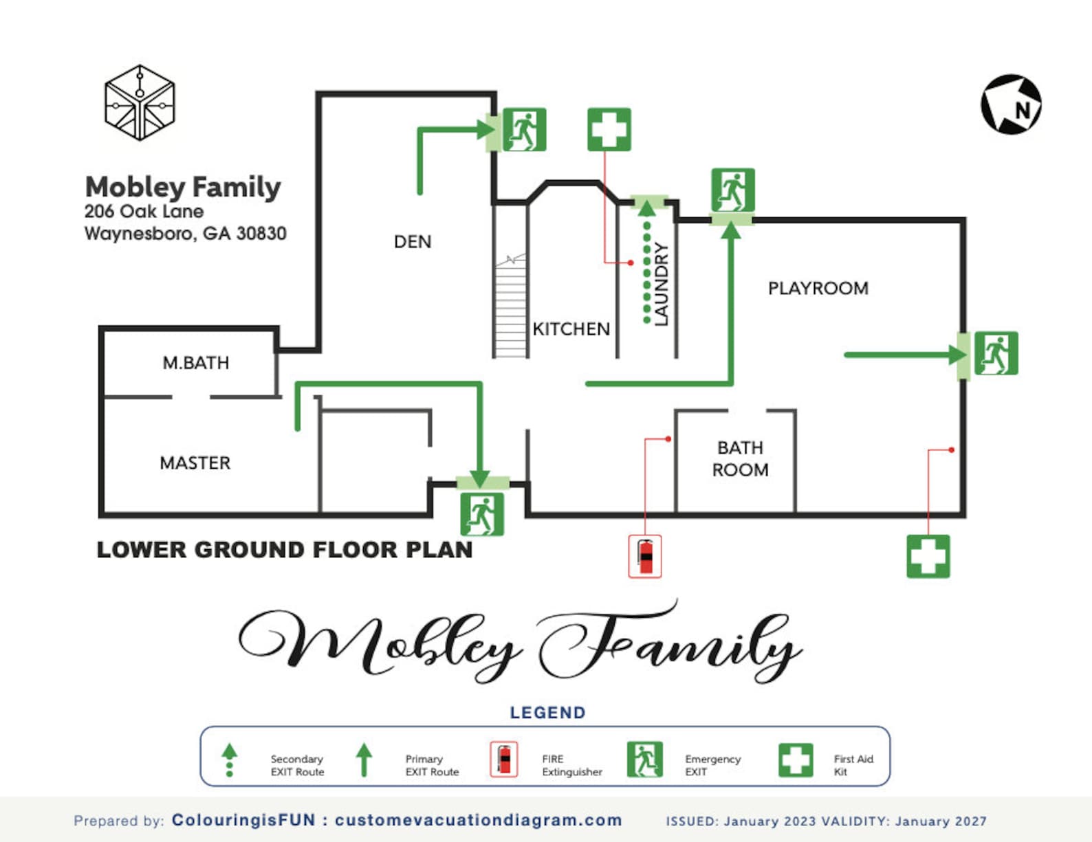 Editable Evacuation Diagram Emergency Fire Escape Route Plan Air Bnb ...