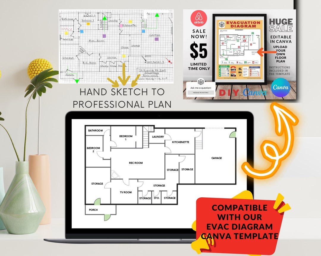 Floor Plan Creation for Evacuation Diagram Emergency Fire Escape Route ...