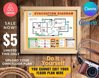 Evacuation Diagram Emergency Fire Escape Route Plan Air Bnb Home ...