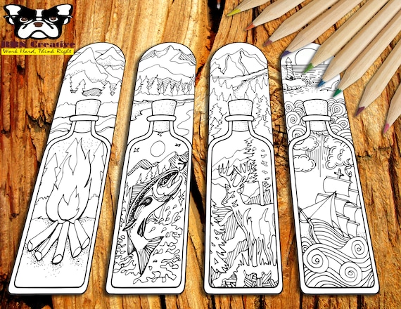 Craft Supplies & Tools Unique 8 sets DIY Coloring FOOD Bookmarks with ...