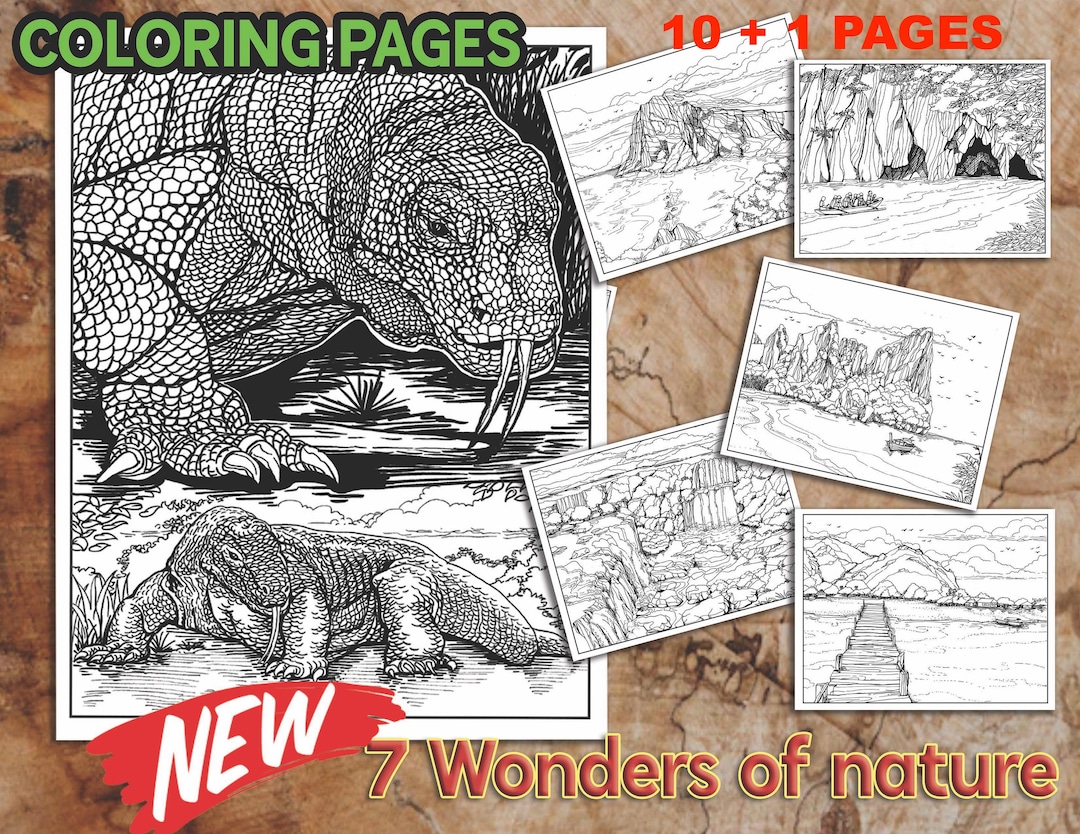 Adventure Coloring Pages Exploring New 7 Wonders of Nature Coloring ...