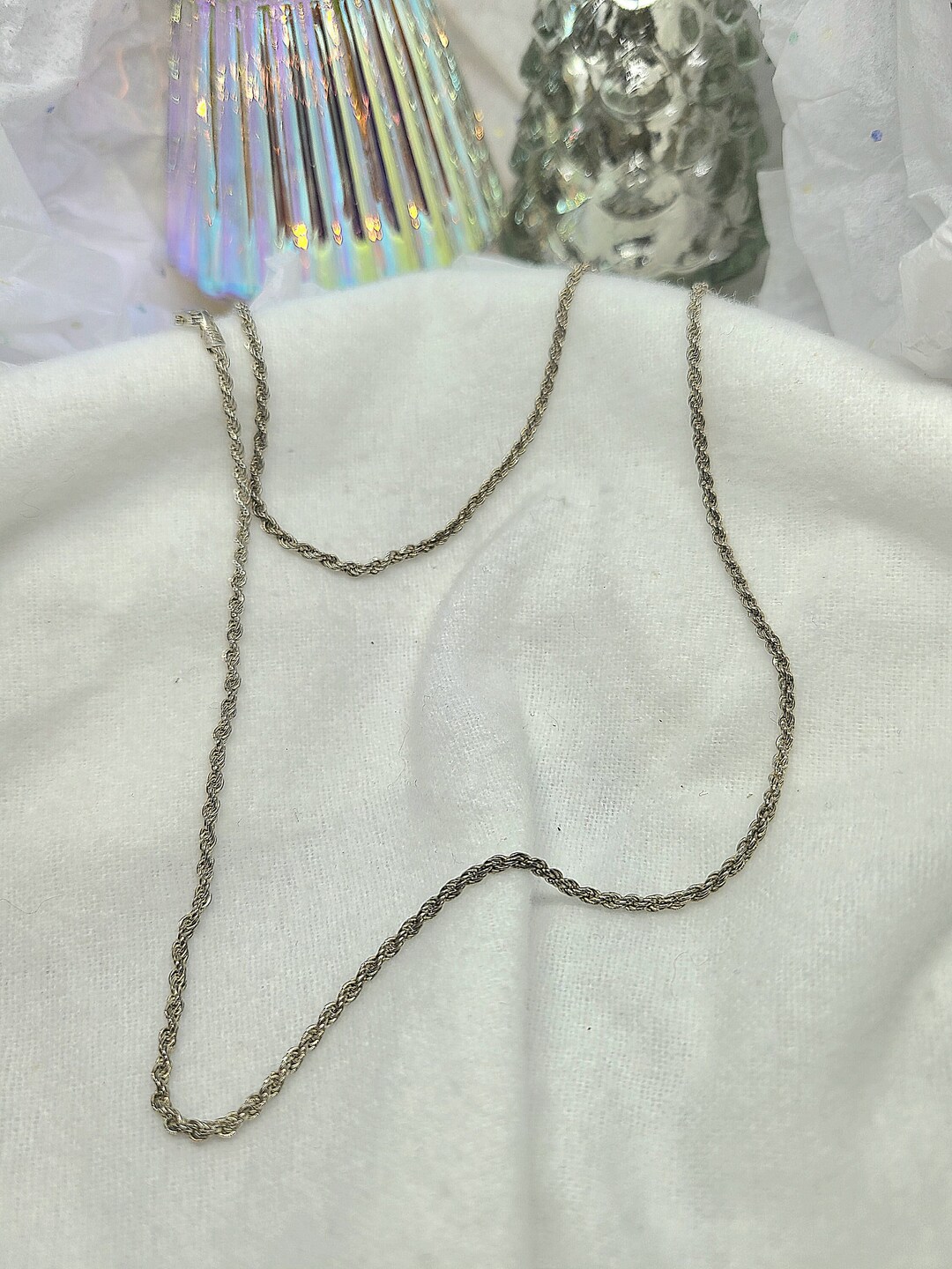 Vintage Sterling Silver .925 Rope Chain - Etsy