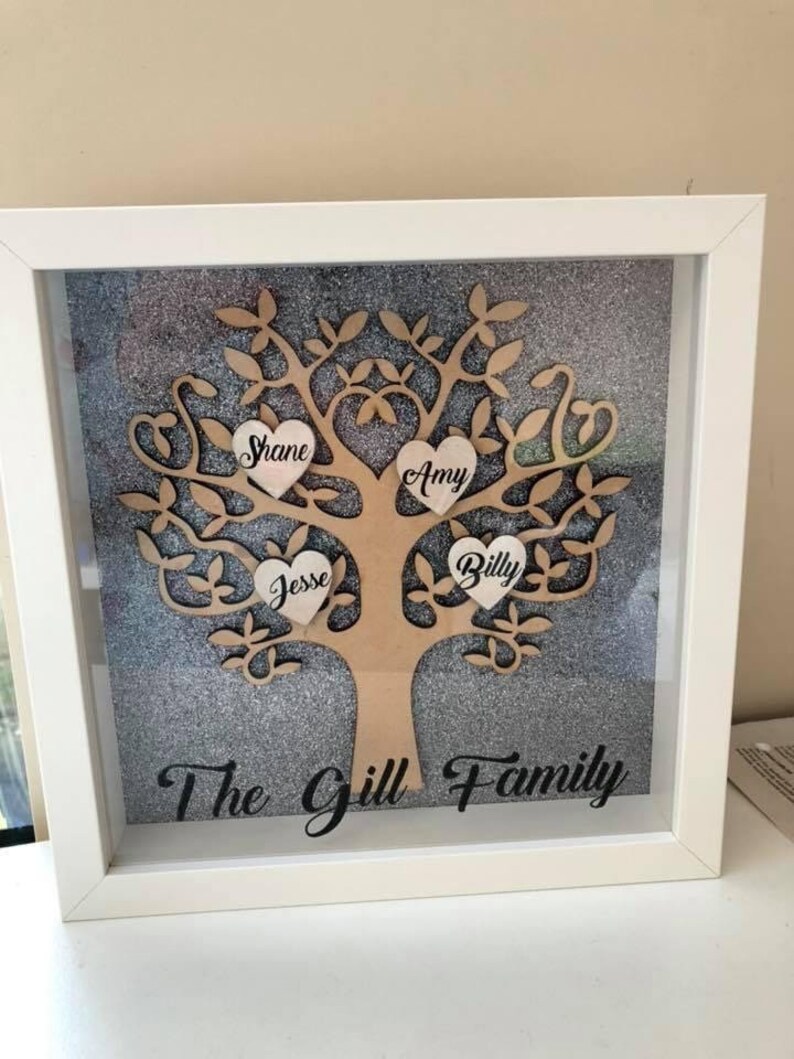 Personalised Family Tree Box Frames | Etsy