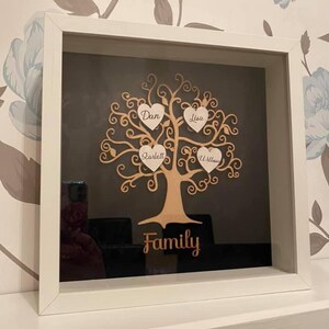 Personalised Family Tree Box Frames | Etsy
