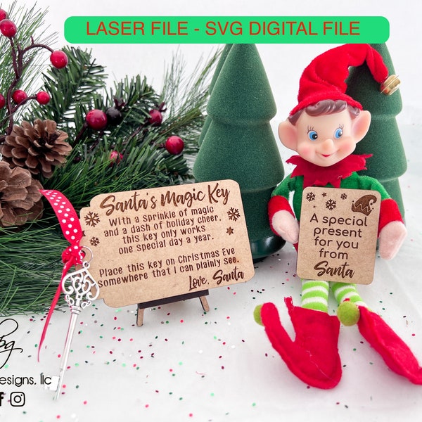 Santas Magic Key Svg - Etsy