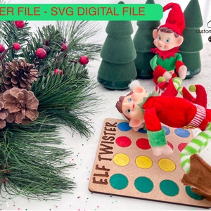 Instant DIGITAL Download* Elf Prop Twister Game Keepsake Christmas Xmas ...