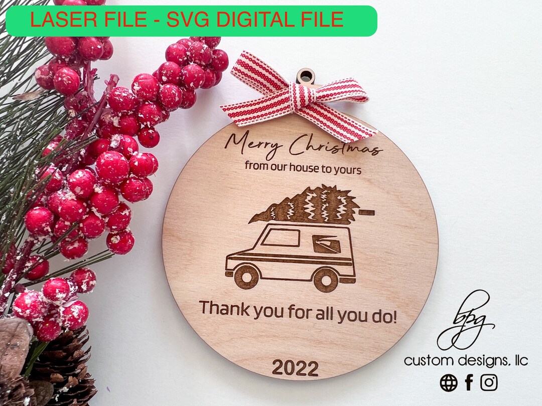 Digital USPS Postal Carrier Mail Person Thank You Gift Christmas ...